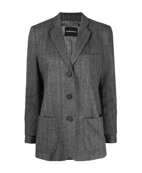 Emporio Armani Single-breasted Pinstriped Blazer