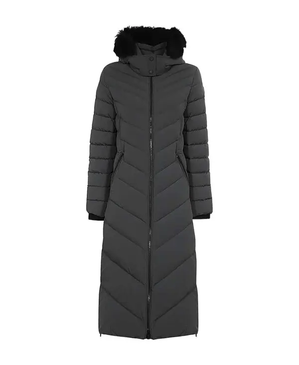 Moose Knuckles Long-sleeved Hooded Puffer Coat - Black