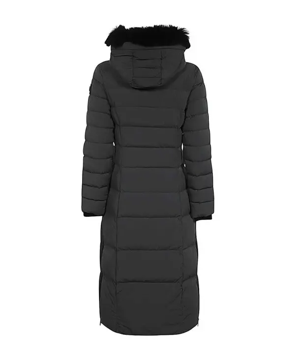 Moose Knuckles Long-sleeved Hooded Puffer Coat - Black