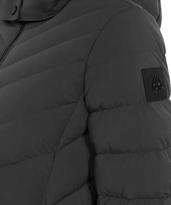 Moose Knuckles Long-sleeved Hooded Puffer Coat - Black