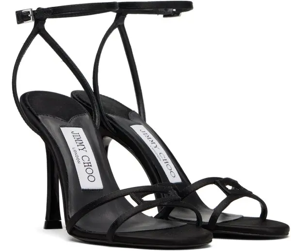JIMMY CHOO Leo 100 High-heeled Sandals - Black