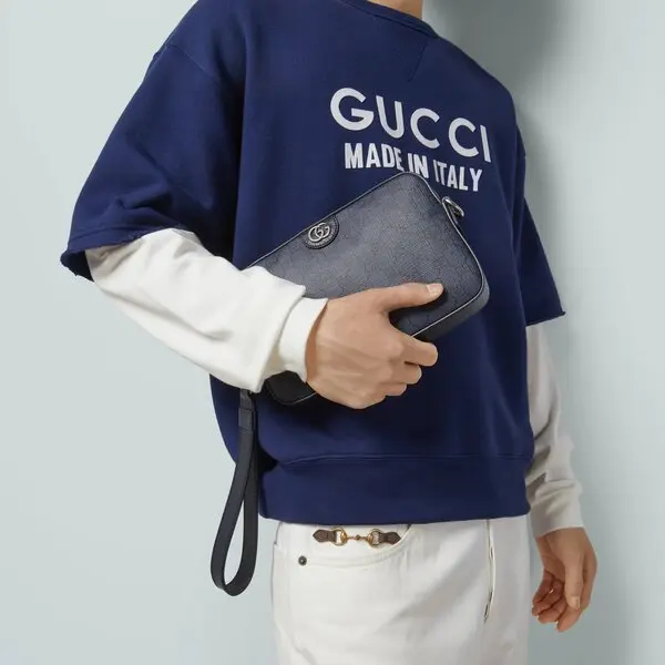 Gucci Ophidia Gg Zipped Shoulder Bag - Black