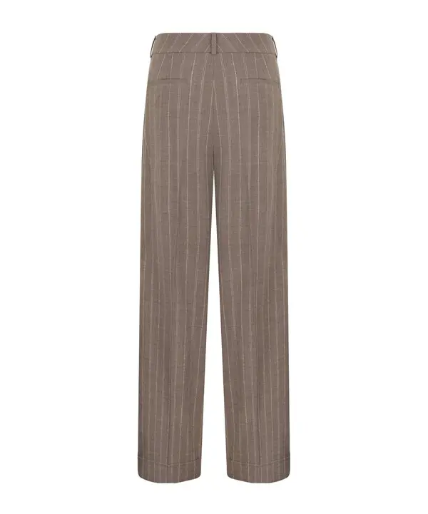 Peserico Pinstriped Wide-leg Trousers - Gray