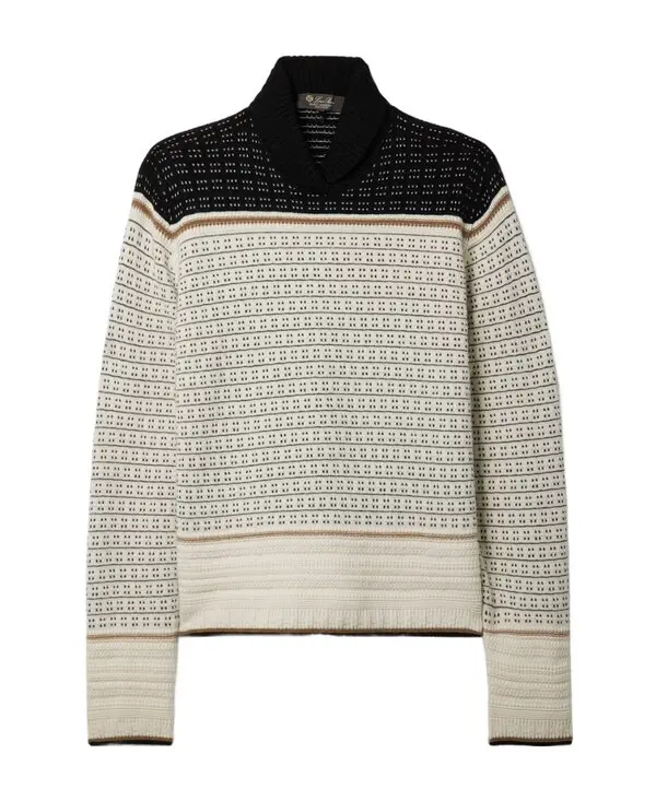 Loro Piana Jacquard Turtleneck Pullover
