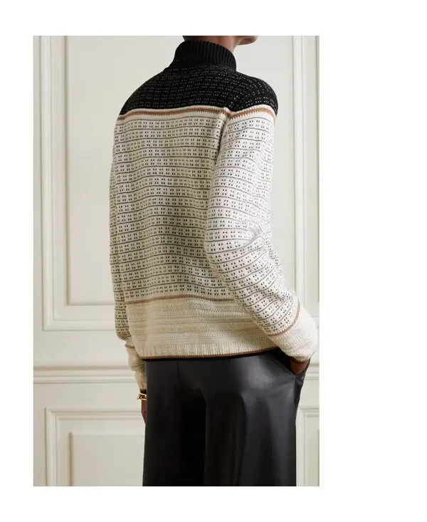 Loro Piana Jacquard Turtleneck Pullover