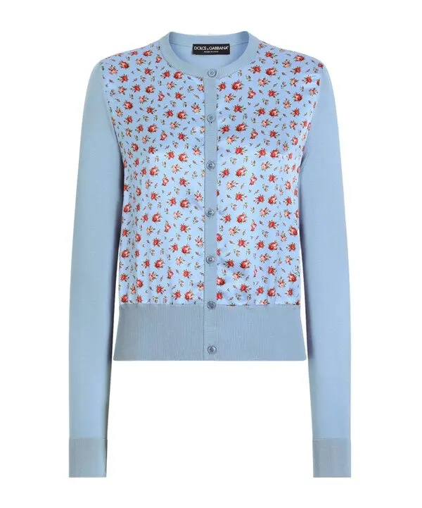 Dolce & Gabbana Floral Print Long Sleeve Cardigan
