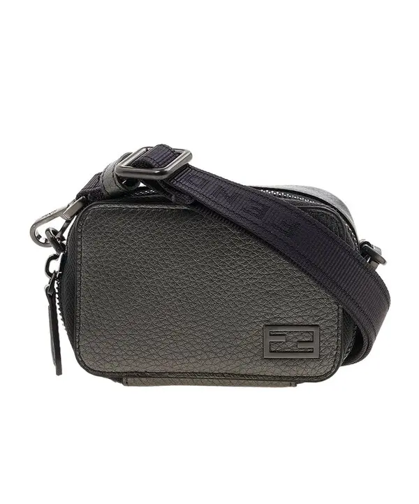 Fendi Ff Logo Shoulder Bag - Black