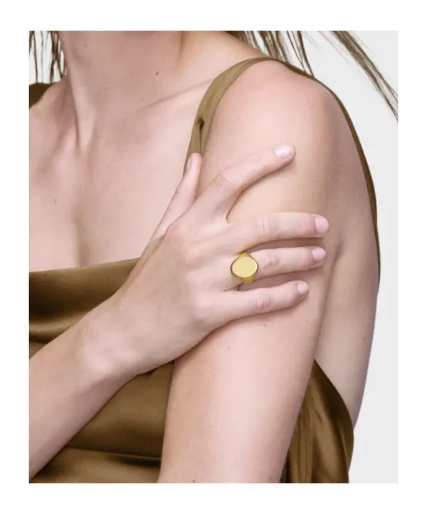 MAISON MARGIELA Oval Signet Ring - Gold