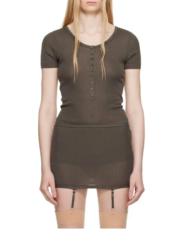 LEMAIRE Ribbed Buttoned Bodysuit
