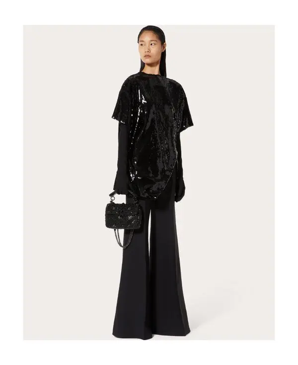 Valentino Garavani Embellished Sequin Crewneck T-shirt