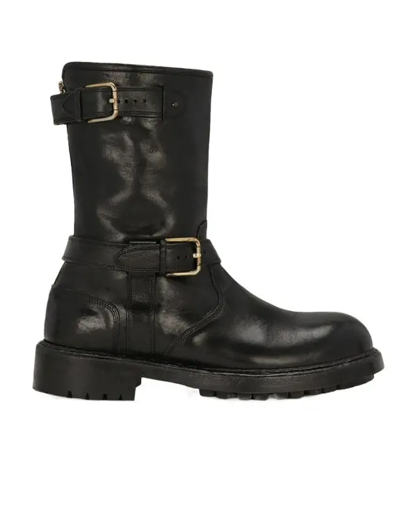 Dolce & Gabbana Bernini Buckled Biker Boots