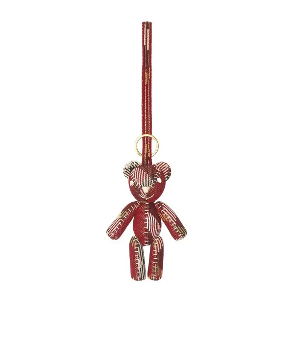 Burberry Thomas Bear Charm Keychain - Rust-colored