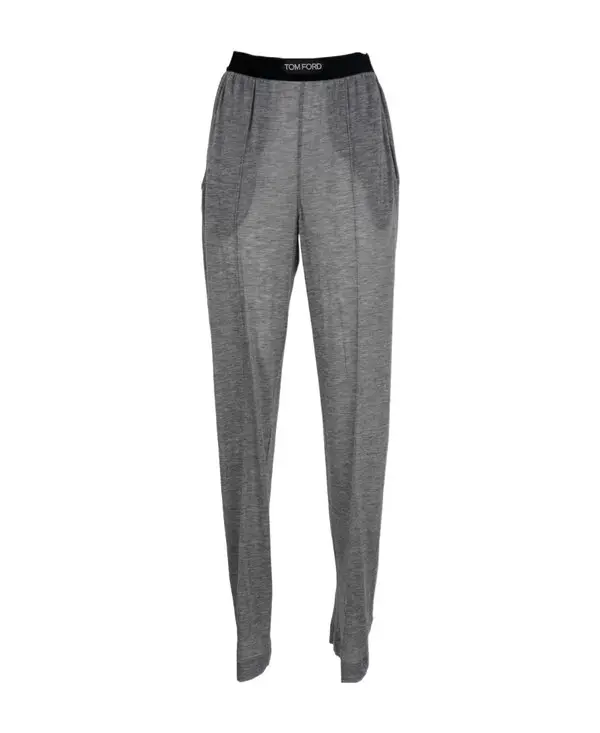 TOM FORD Logo-waistband Track Pants - Gray