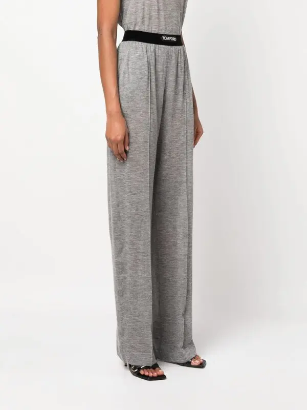 TOM FORD Logo Waistband Track Pants - Gray