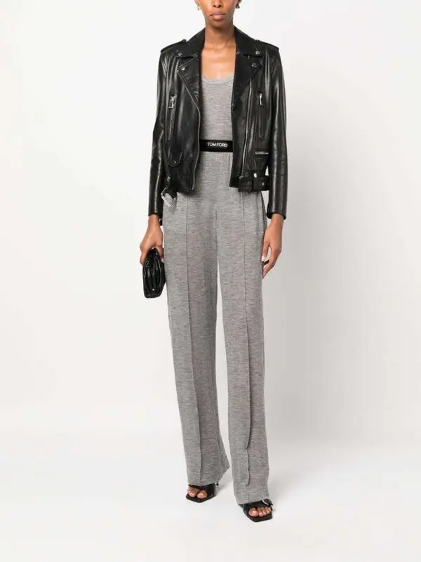 TOM FORD Logo Waistband Track Pants - Gray