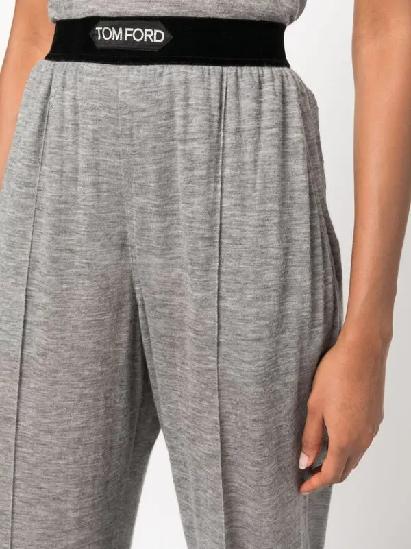 TOM FORD Logo Waistband Track Pants - Gray