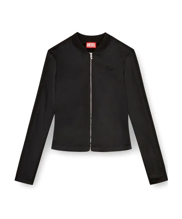 DIESEL® G-oper Rib-knit Stretch Satin Jacket
