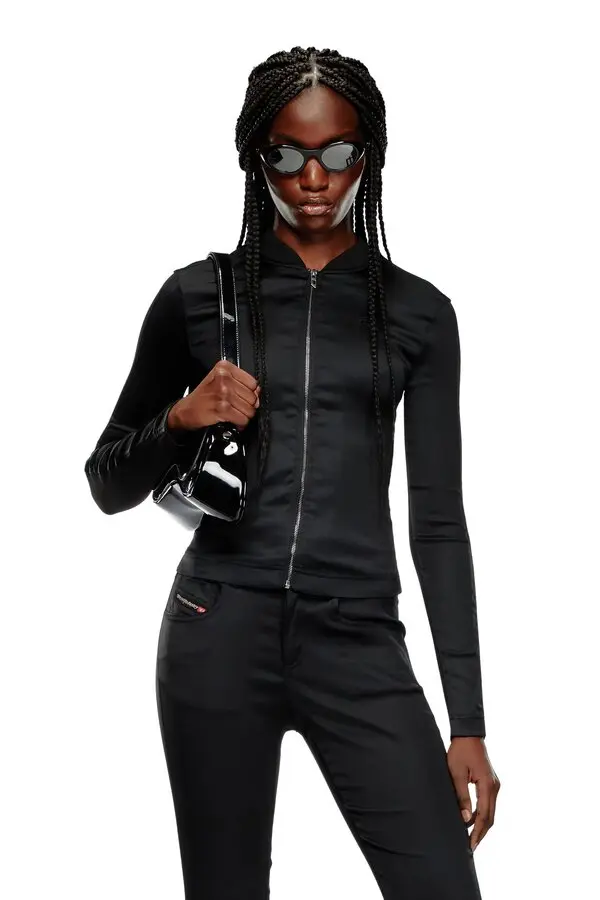 DIESEL® G-oper Rib-knit Stretch Satin Jacket