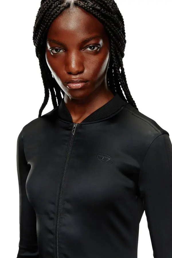 DIESEL® G-oper Rib-knit Stretch Satin Jacket