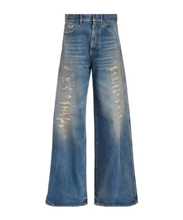 Dior Christian Distressed Flared Jeans