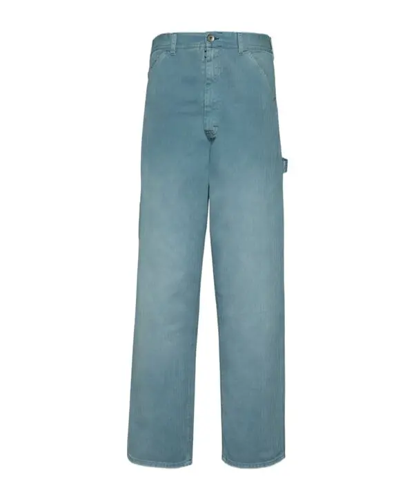 MAISON MARGIELA Wide-leg Jeans With Faded Effect And Multi-pocket Design - Blue