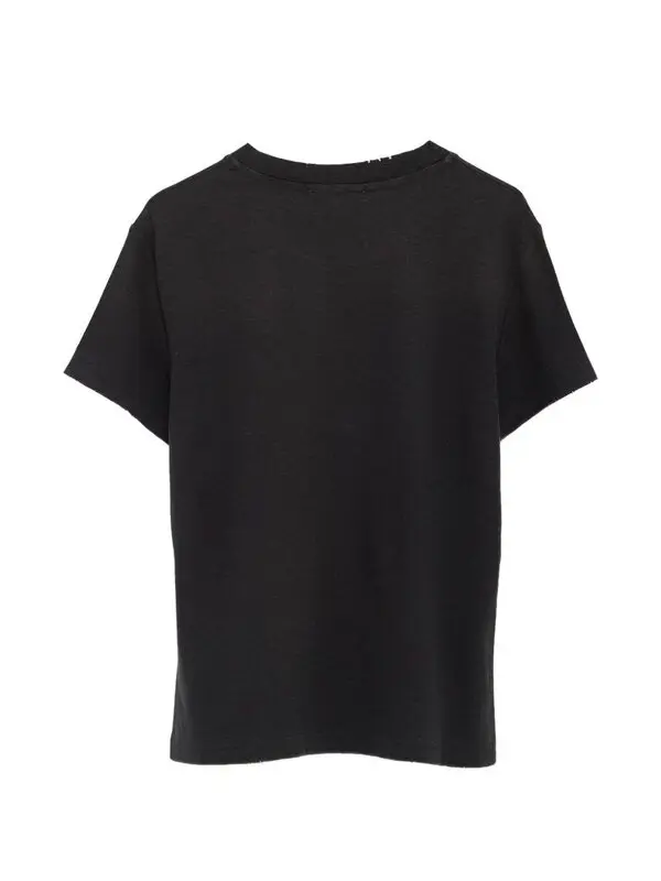 Acne Studios Logo Printed Crewneck T-shirt - Black