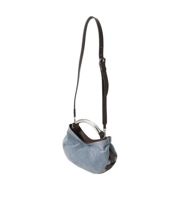 Moschino Denim Top Handle Shoulder Bag