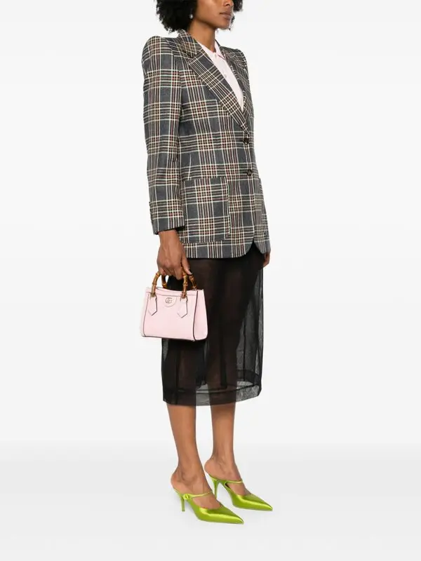 Gucci Small Diana Leather Tote Bag With Bamboo Handle