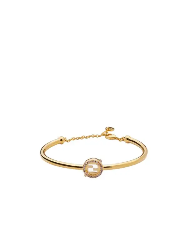 Fendi Everround Embellished Logo Bracelet - Yellow
