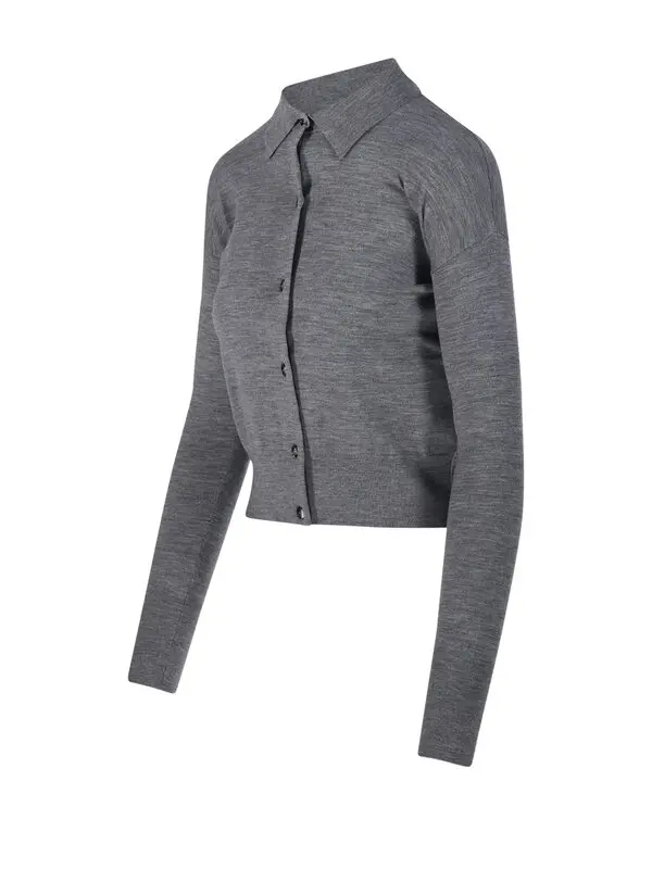 Max Mara Medeola Knitted Cardigan - Gray