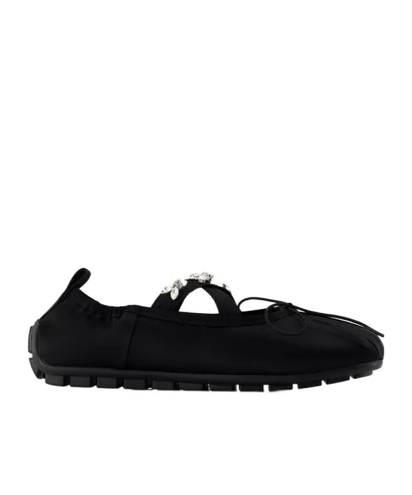 Simone Rocha Embellished Ballet Flats - Black