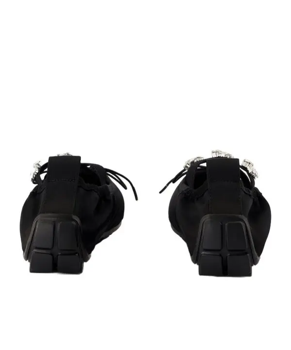 Simone Rocha Embellished Ballet Flats - Black