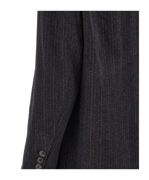 Isabel Marant Étoile Lexana Double-breasted Pinstripe Coat - Black
