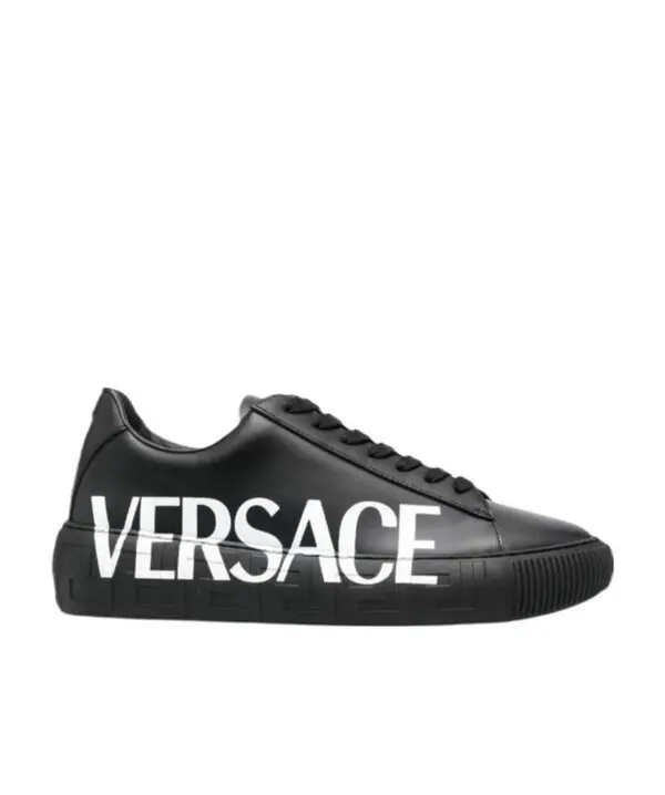 Versace Greca Logo Sneakers - Black