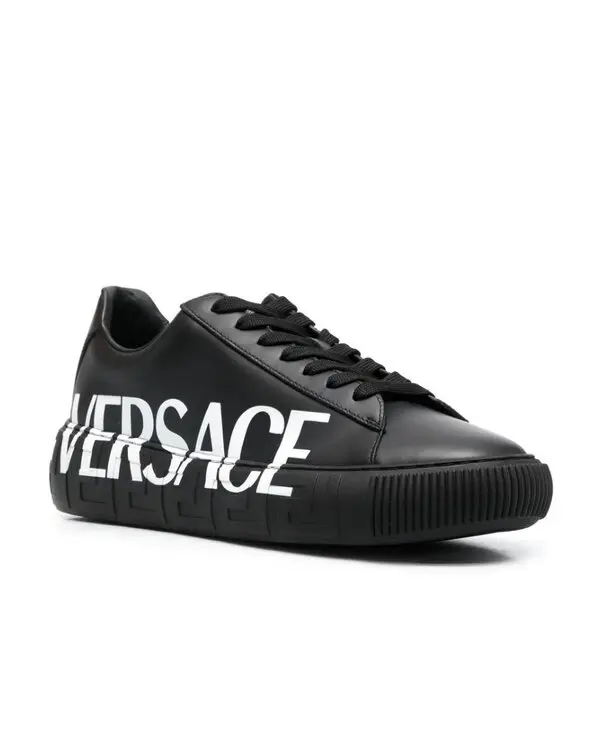 Versace Greca Logo Sneakers - Black