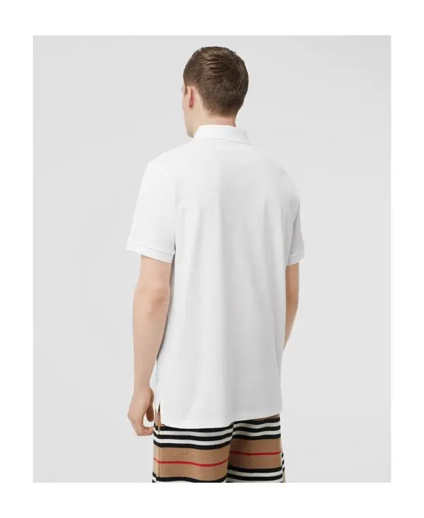 Burberry Logo Print Piqué Polo Shirt