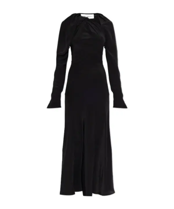 Victoria Beckham Embellished Satin Dress