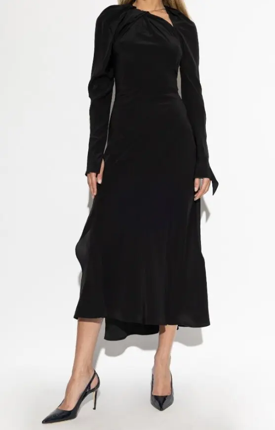 Victoria Beckham Embellished Satin Dress