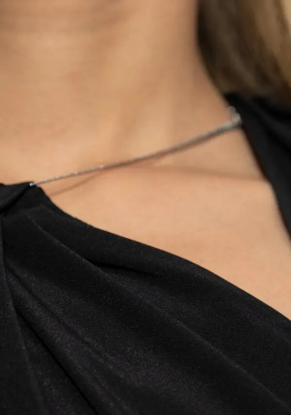 Victoria Beckham Embellished Satin Dress