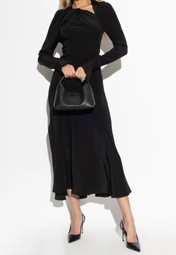 Victoria Beckham Embellished Satin Dress