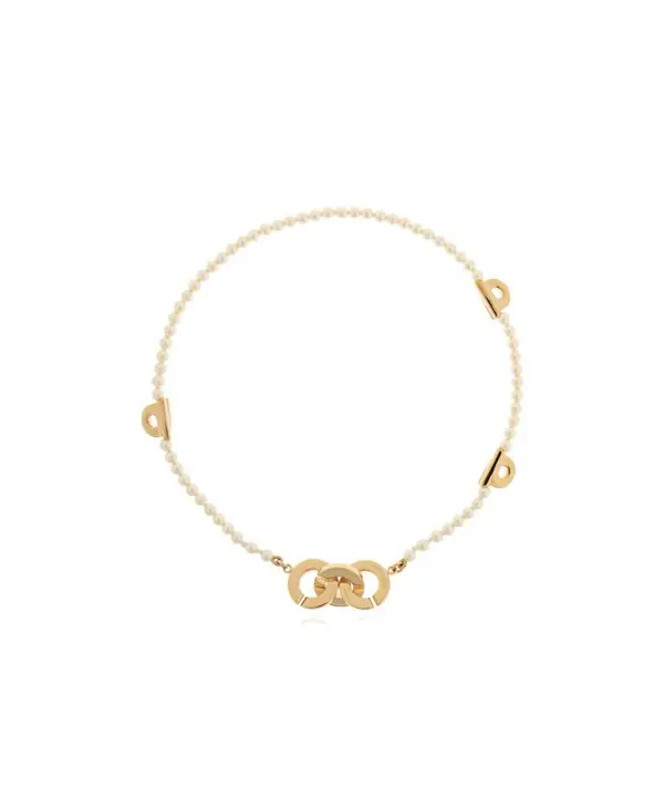 FERRAGAMO Crystal Pearl Necklace - Yellow