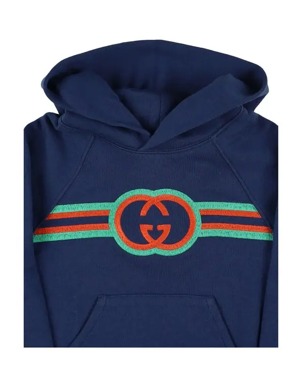 Gucci Long-sleeved Hooded Sweater With Interlocking G Detail