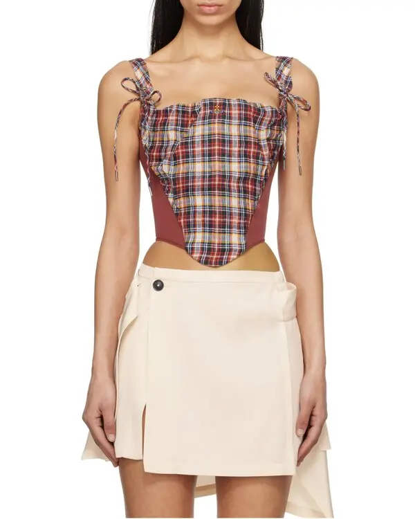 VIVIENNE WESTWOOD Checked Corset Top - Multicolor