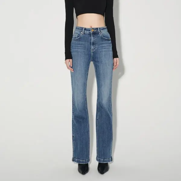 LIUREGALI Straight Leg Zipper Jeans