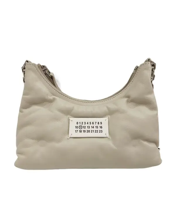 MAISON MARGIELA Micro Glam Slam Zipped Shoulder Bag - Light Gray