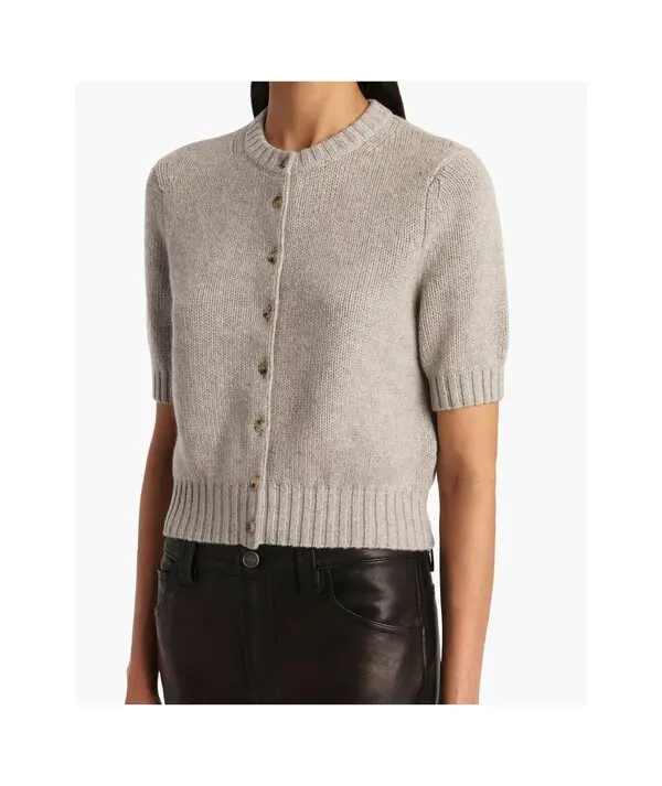 Khaite Nora Short-sleeved Cardigan - Grey