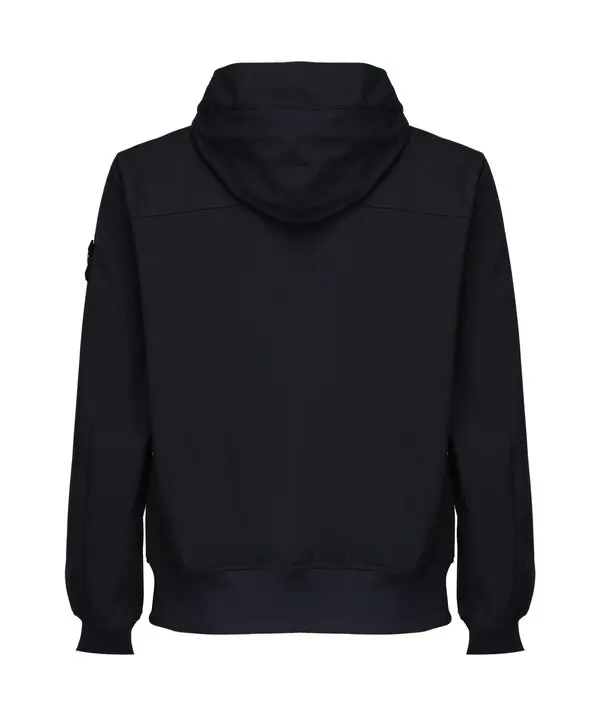 Stone Island Hooded Jacket With Logo Patch