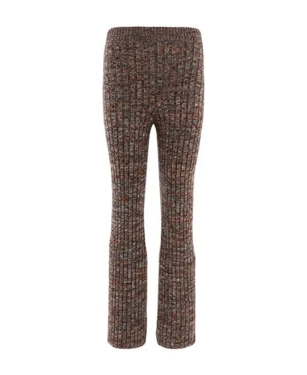 Chloé Ribbed Knit Bell-bottom Trousers