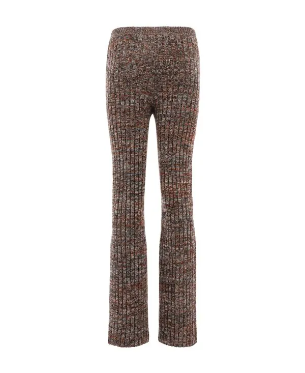 Chloé Ribbed Knit Bell-bottom Trousers