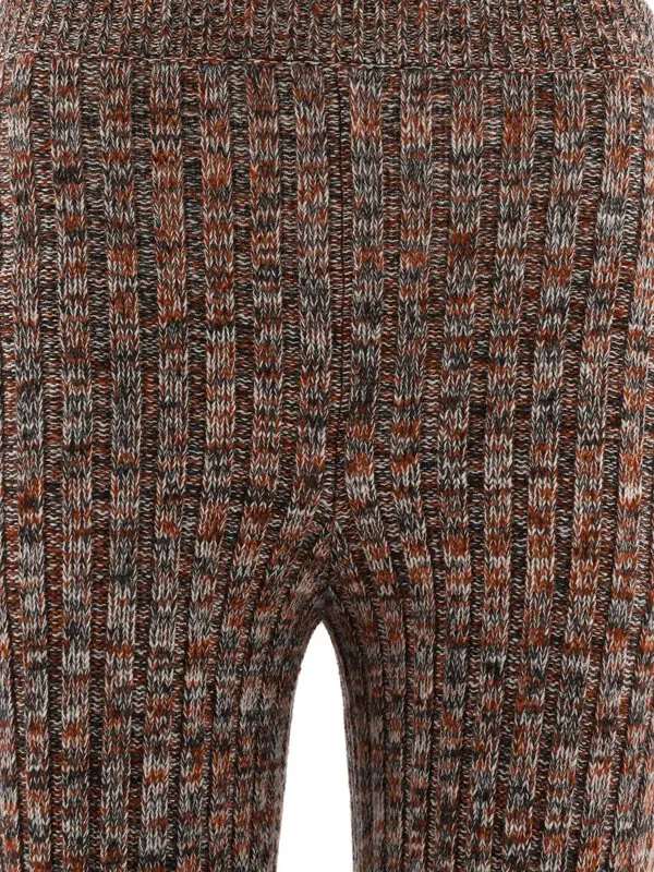 Chloé Ribbed Knit Bell-bottom Trousers